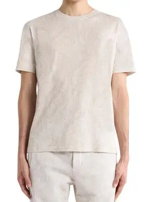 Etro Cotton T-shirt With Arnica Pattern