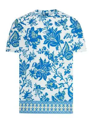 Etro Soho Cotton T-shirt With Placed Print - Multicolor