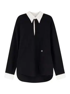 Celine Double-layer T-shirt In Thin Cotton Jersey - White