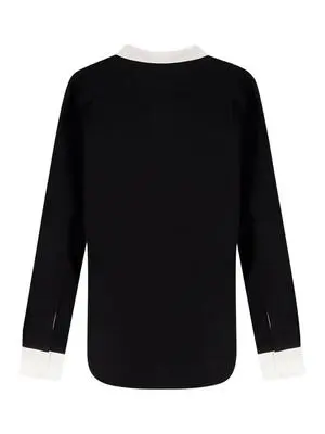 Celine Double-layer T-shirt In Thin Cotton Jersey