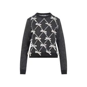 Moschino Bow Sweater - Gray