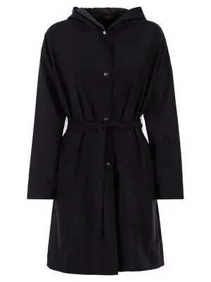 Herno Reversible Hooded Stretch Wool And Nylon Coat