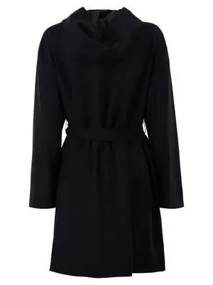Herno Reversible Hooded Stretch Wool And Nylon Coat