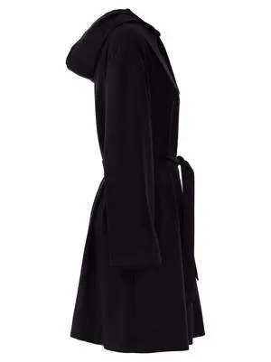 Herno Reversible Hooded Stretch Wool And Nylon Coat