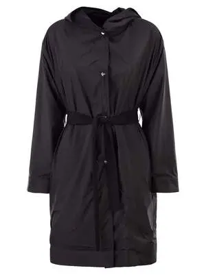 Herno Reversible Hooded Stretch Wool And Nylon Coat