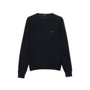 Prada Virgin Wool Crew Neck Sweater - Blue