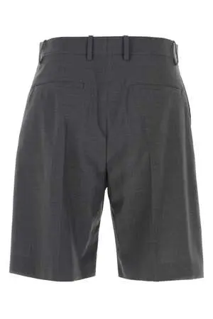 JIL SANDER Dark Grey Wool Bermuda Shorts