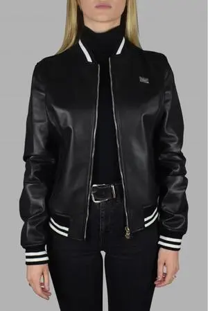 Philipp Plein Leather Bomber Jacket
