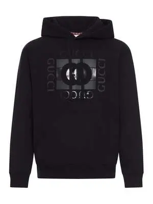Gucci Cotton Jersey Hoodie With Print - Black