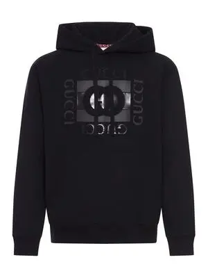 Gucci Cotton Jersey Hoodie With Print - Black