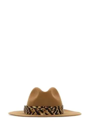 Fendi Camel Felt Hat - Brown