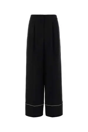 Fendi Wool Blend Pyjamas Pant - Black