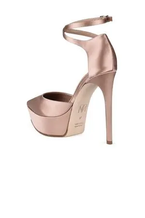 Tamara Mellon Satin Platform Sandals - Pink
