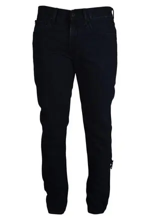 Off-White Printed Straight Leg Jeans - Black