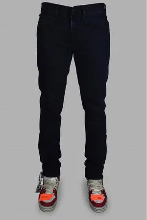 Off-White Printed Straight Leg Jeans - Black