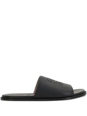 Loewe Flex Anagram Leather Slides - Multicolor