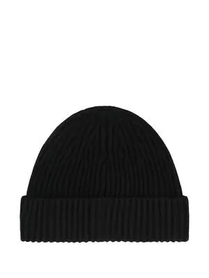 Stone Island Ribbed Beanie - Black
