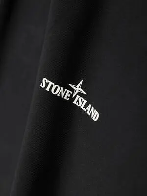 Stone Island Cotton Fleece Desert Print Sweatshirt - Black