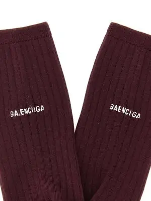 Balenciaga Ribbed Logo Socks