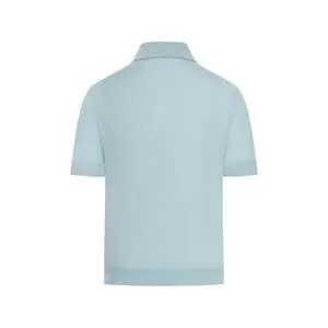 Gucci Silk And Wool Polo Top - Blue