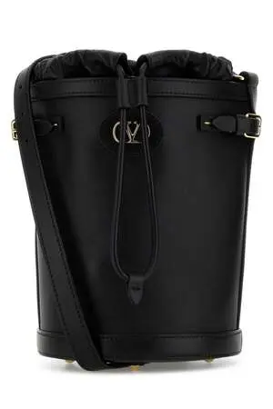 Valentino Garavani Leather Antibes Bucket Bag - Black