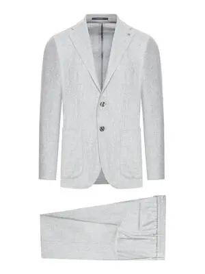 Tagliatore Tailored Wool Suit - Silver