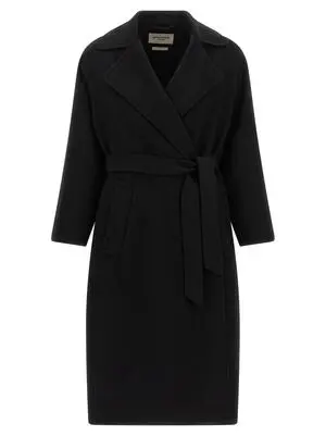 Max Mara Operoso Dressing Gown Coat - Black