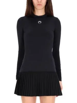 MARINE SERRE T-shirt Moon - Black