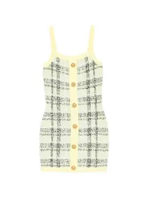 Balmain Short Dress With Buttons - Multicolor