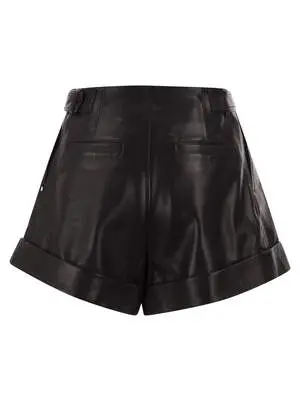 Sportmax Spxvasaio Leather Bermuda Shorts