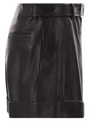 Sportmax Spxvasaio Leather Bermuda Shorts