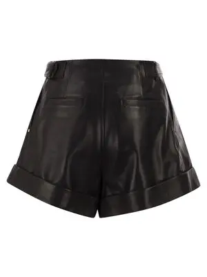 Sportmax Leather Bermuda Shorts