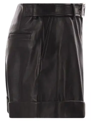 Sportmax Leather Bermuda Shorts