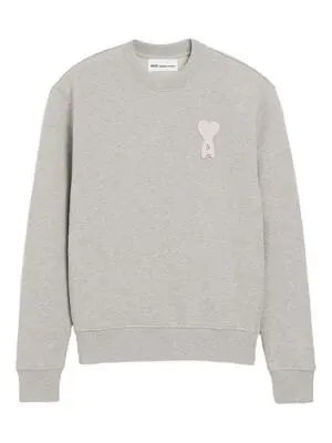 AMI Paris De Coeur Sweatshirt - Gray