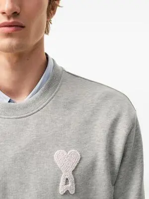 AMI Paris De Coeur Sweatshirt - Gray