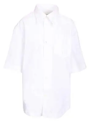 AMI Paris Short-sleeved Poplin Shirt - White