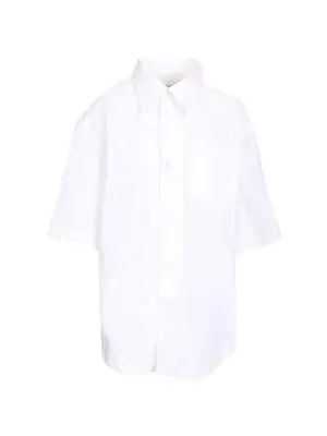 AMI Paris Short-sleeved Poplin Shirt