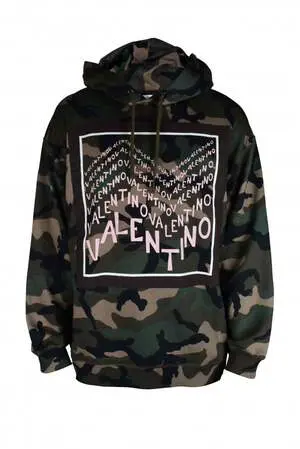 Valentino Garavani Camouflage Hoodie - Yellow