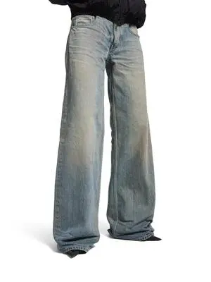 Balenciaga Organic Cotton Denim Trousers - Multicolor