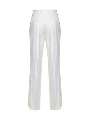 Giuseppe Di Morabito White Virgin Wool Flared Trousers