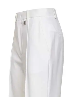 Giuseppe Di Morabito White Virgin Wool Flared Trousers