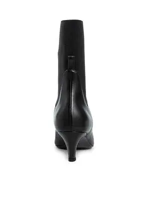 TOTEME Leather Mid-heel Boots - Black