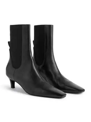 TOTEME Leather Mid-heel Boots