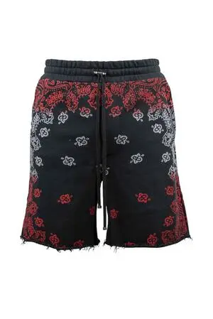 Amiri Cotton Printed Shorts - Black