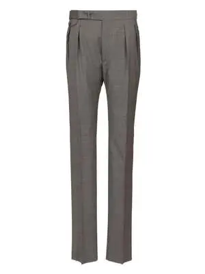 Tagliatore Pantalone Pinces Taschino Cinturino 99 Lana 1 Elastan - Gray