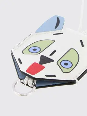 Loewe Futurist Cat Calfskin Keychain - White
