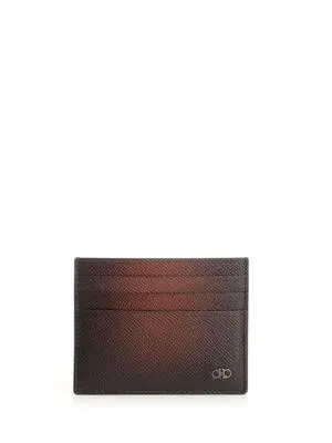 FERRAGAMO Ferragamo Men Gancini Credit Card Holder Brown