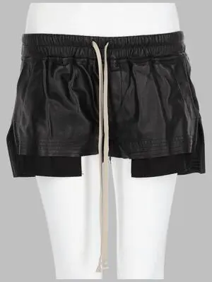 Rick Owens Leather Boxer Shorts - Black