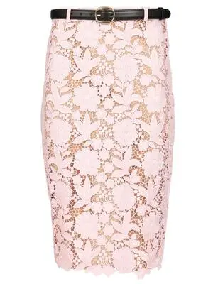 SELF-PORTRAIT Lace Pencil Skirt - Multicolor