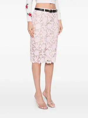 SELF-PORTRAIT Lace Pencil Skirt - Multicolor